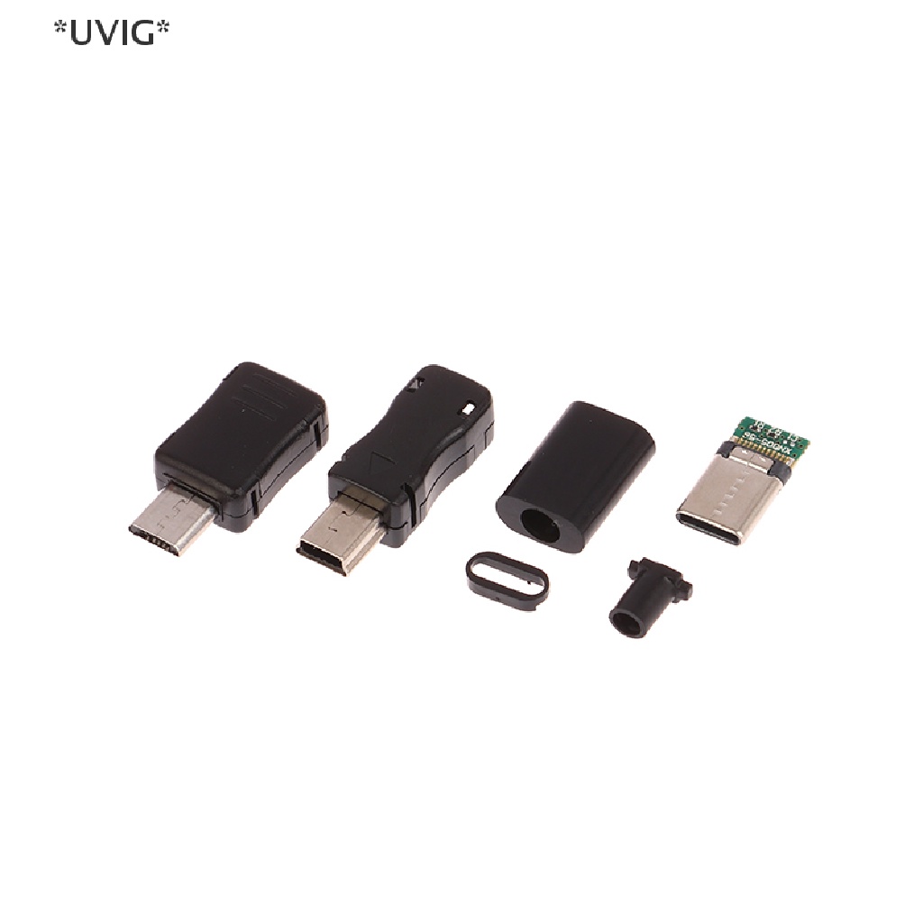 UVIG 5sets Mini USB Micro USB Type C Male Head With Sheath Micro Usb ...