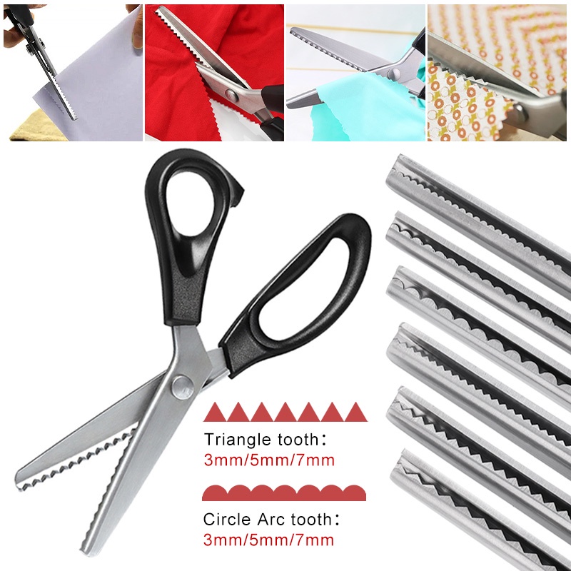 【COD】Tailor scissors Pinking Shears Zig Zag Sewing Cut Serrated Lace Scissors Sewing Accessories ...