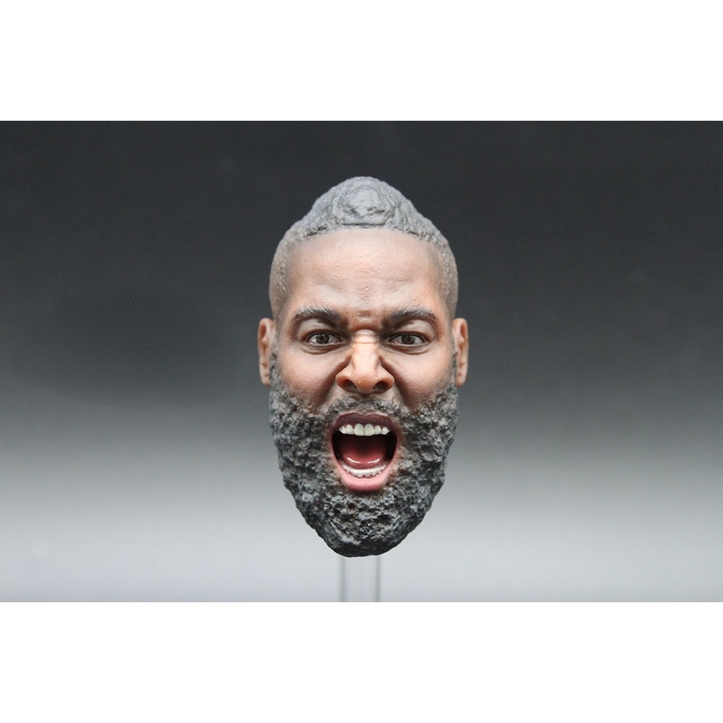 AOM 1/6 NBA Star Head Carving James Harden Mohawk Hair Open-mouth ...
