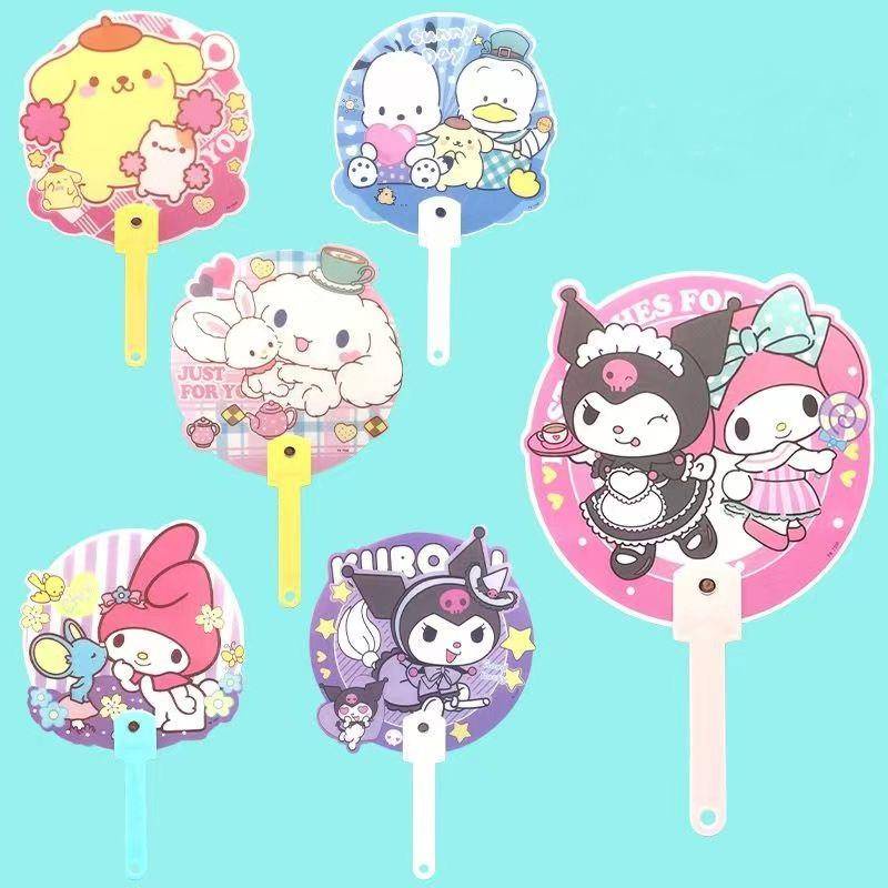 6 Styles Sanrio Hand Fan Decorative Fans Party Decor Cute Design ...