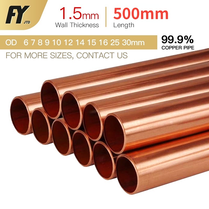 FUYI Copper tube 1.5mm wall thickness 500mm length High Quality ...