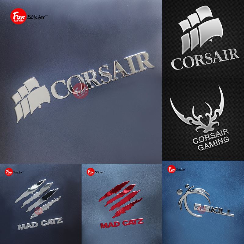 [Metal Sticker] Pirate Ship corsair Logo Mobile Phone Sticker Keyboard ...