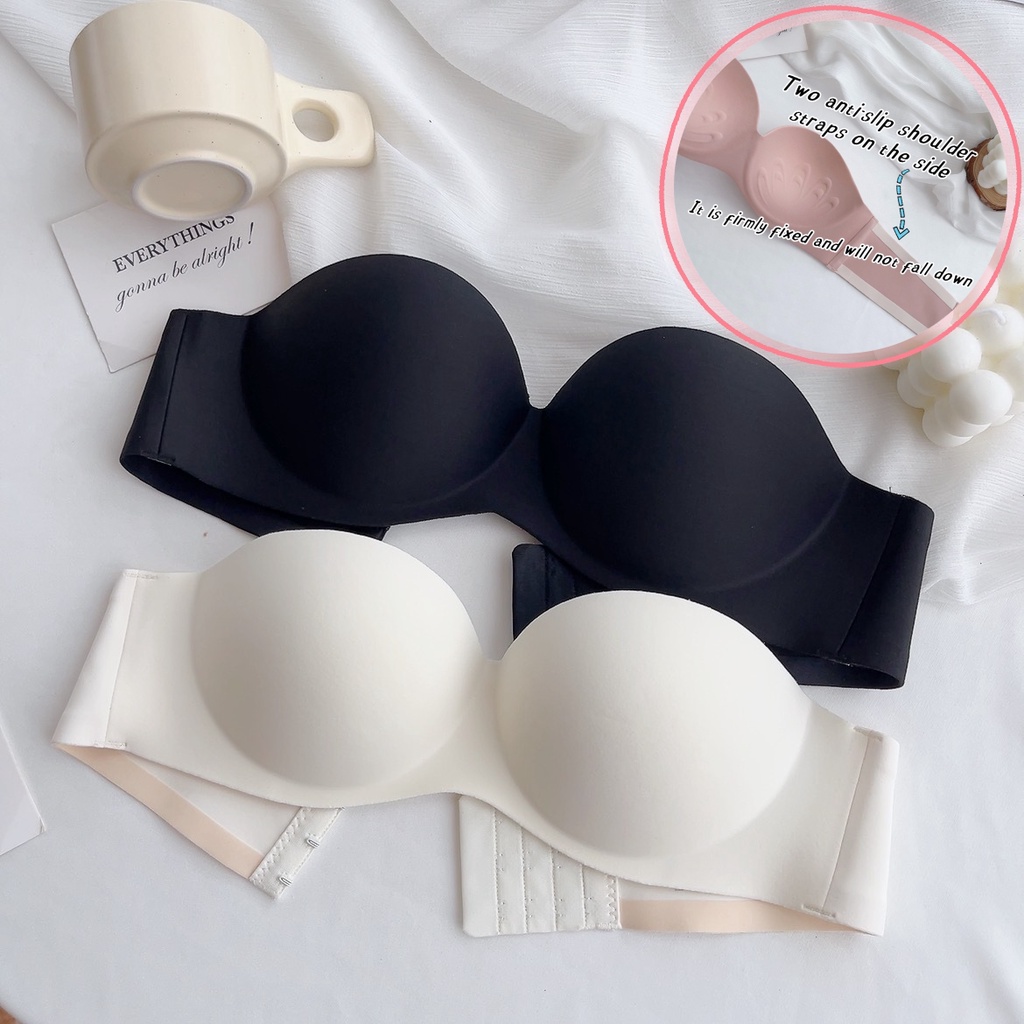 MOMO Sexy Strapless Seamless Bra Women Push Up Bra Backless Wireless ...