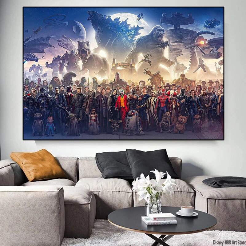 Marvel Anime Characters Poster Star Wars Avengers Superheroes Wall ...