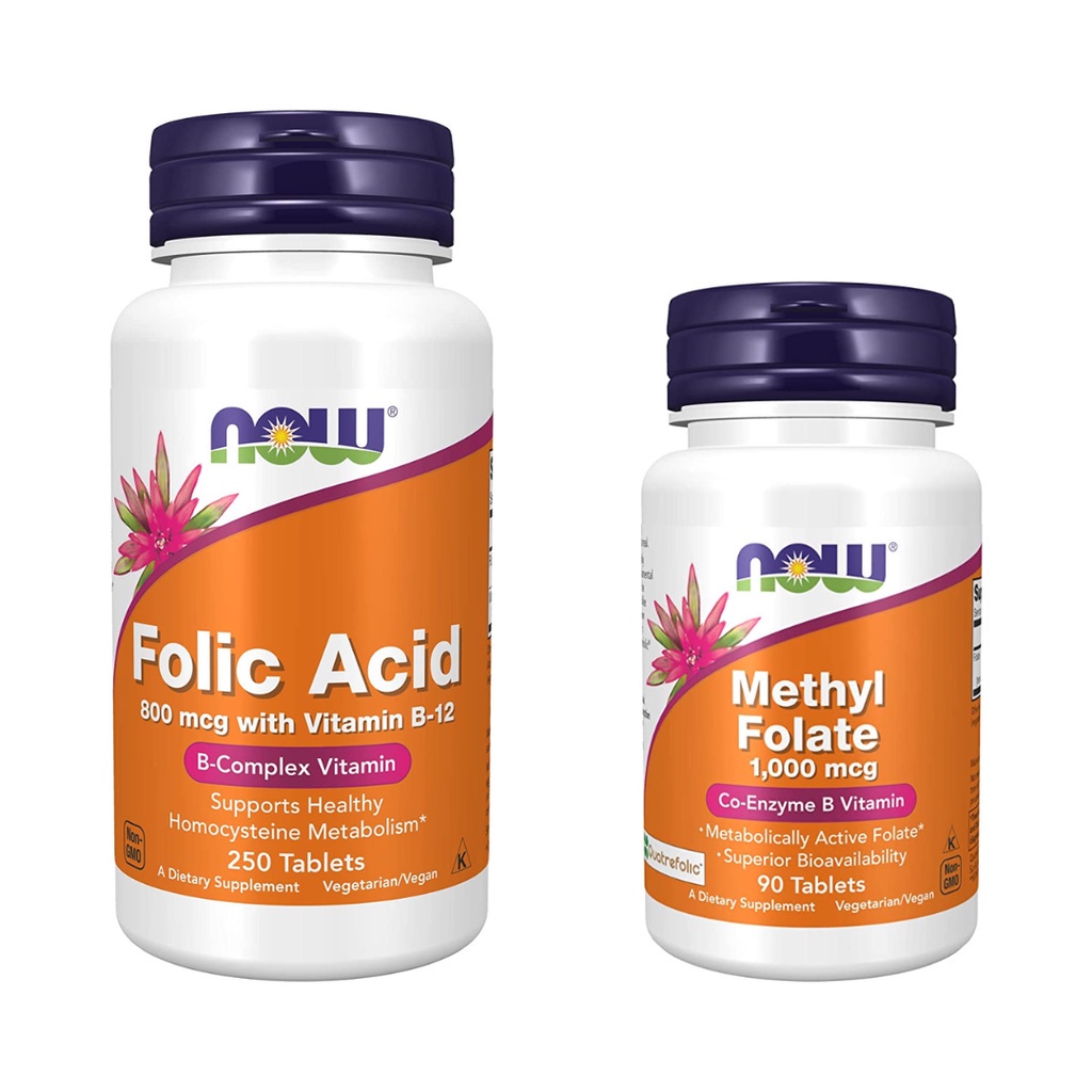 Family Mart | Now, Folic Acid, 800 mcg, B-Complex, B12, Methyl Folate ...
