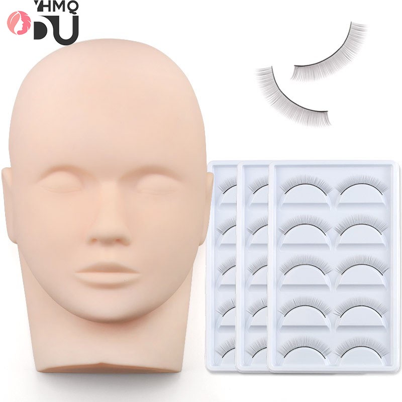 Silicone Mannequin Model Head With Practice False Eyelashes Training ...