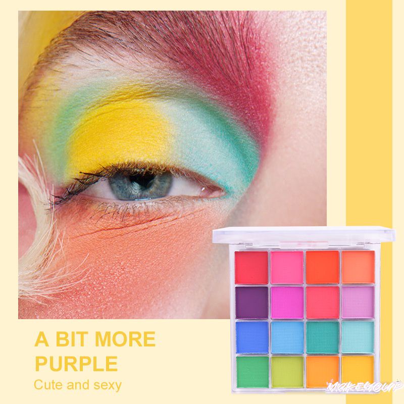 16 Colors Miss lara Eye Shadow Palette Colorful Artist Shimmer Glitter ...