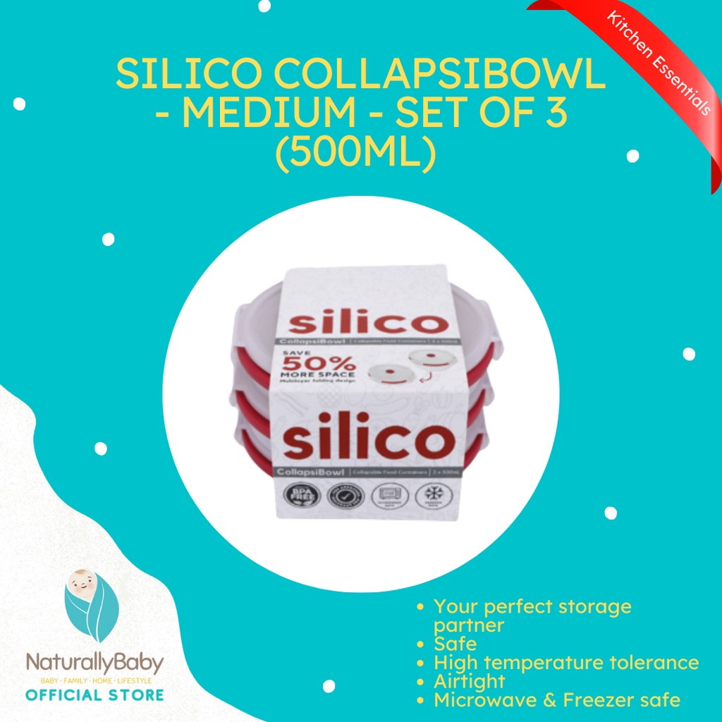 Silico CollapsiBowl - Medium - Set of 3 (500ml) | Shopee Philippines