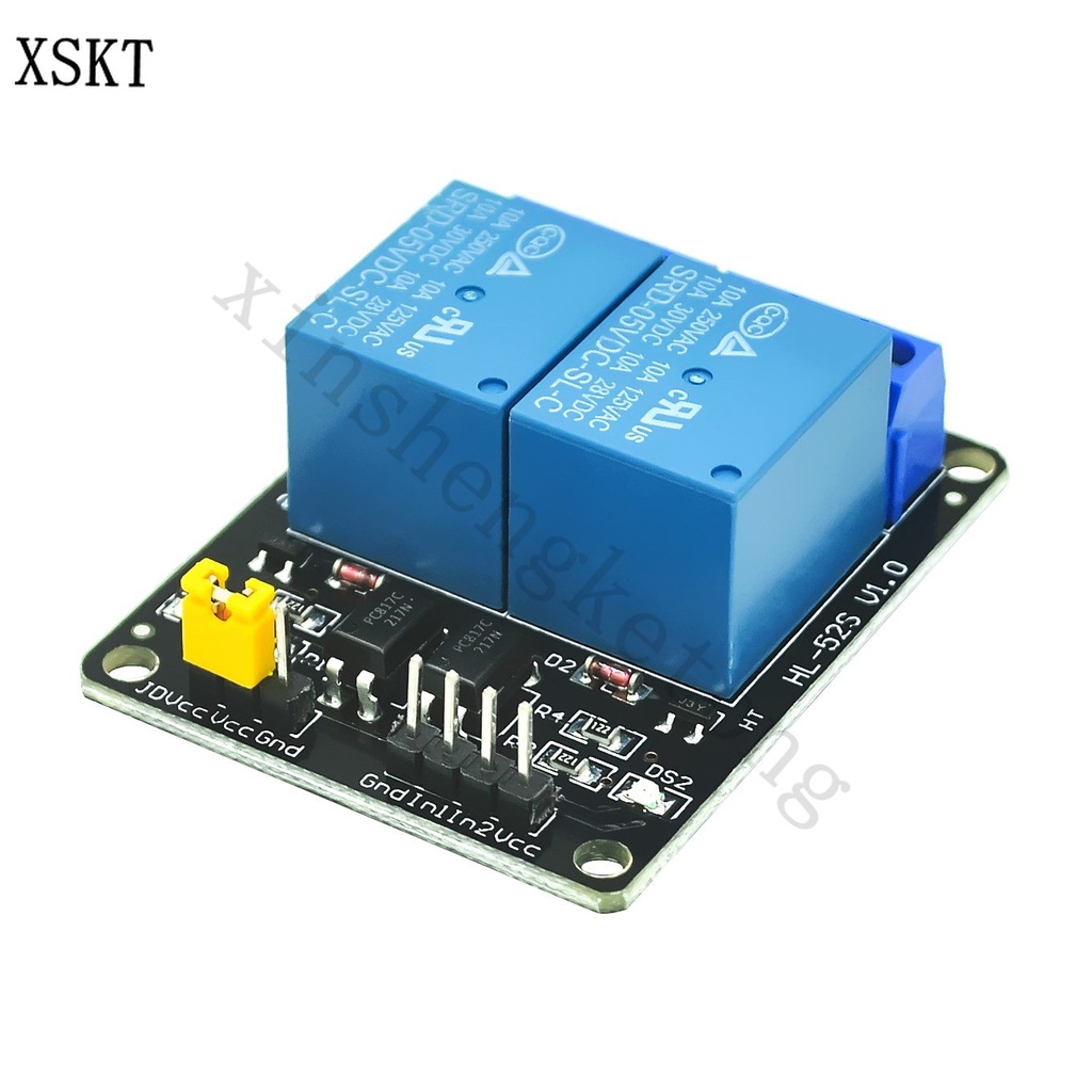 1PCS/LOT 5V 2-Channel Relay Module Shield for Ardui ARM PIC AVR DSP ...