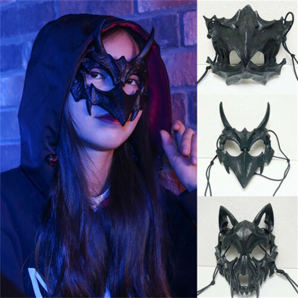 Wolf Mask Toys Half-face Mask Ghost Festival Horror Mask Scary ...