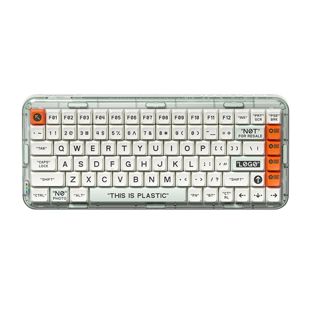 MelGeek MOJO84 Plastic See-through, Custom&Programmable Mechanical ...