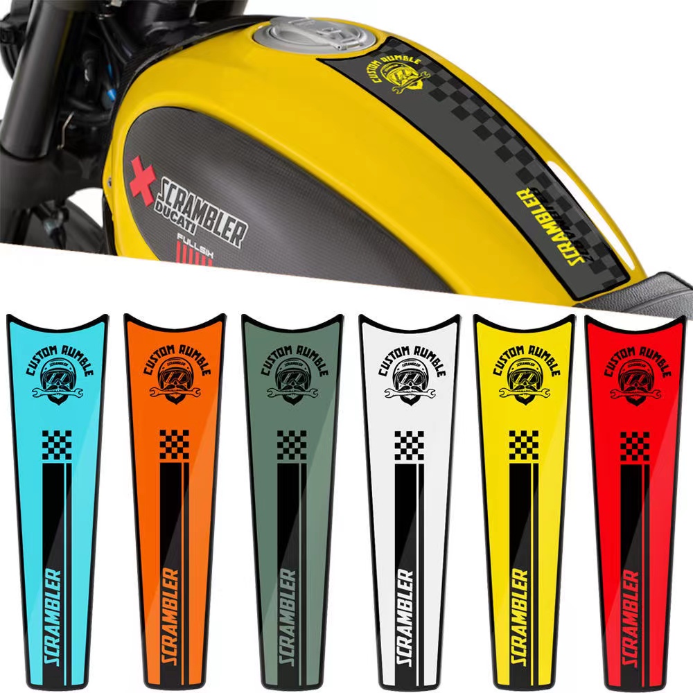 DUCATI Scrambler 800 1100 EPOXY Retro Sticker Decal 3D Fuel Tank Pad ...