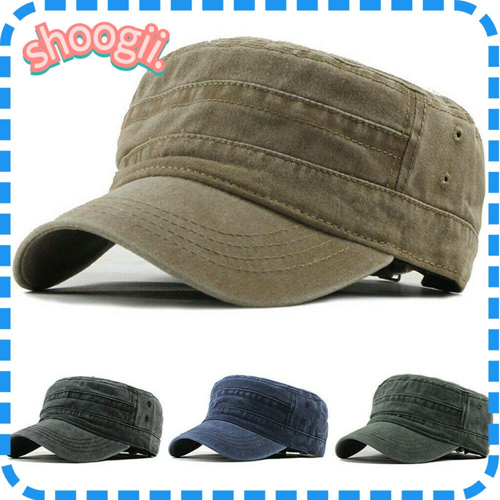 SHOOGII Men Women Camouflage Army Hat Camo Military Cadet Combat ...