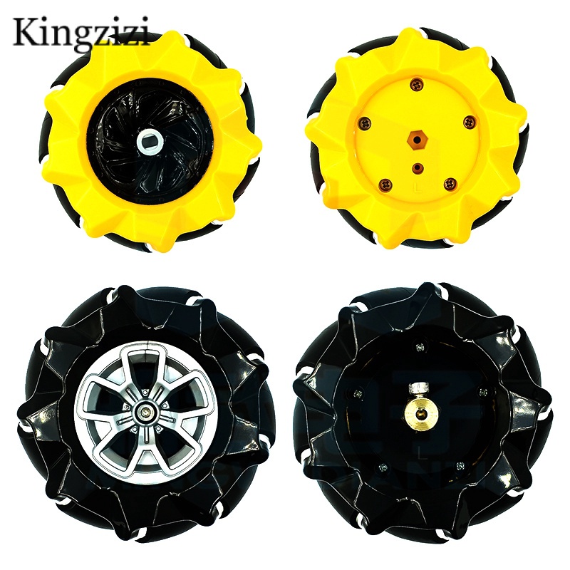 A Pair of Mecanum Wheels Omnidirectional Wheels 48mm 60mm 80mm 97mm TT ...