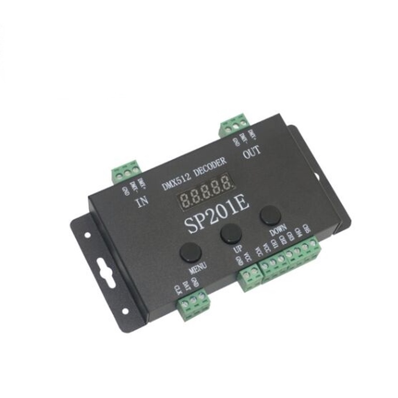 DMX512 DC5V-24V Decoder controller SP201E SPI Signal Addressable IC RGB ...