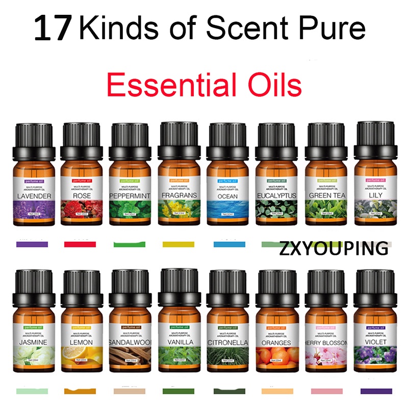 17 Kinds of Scent Pure Essential Oils Diffuser Oils Lavender Tea Tree ...