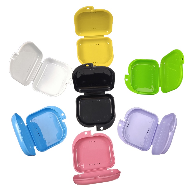 Dental Storage Case Portable Teeth Plastic Box Dental Retainer Mouth ...