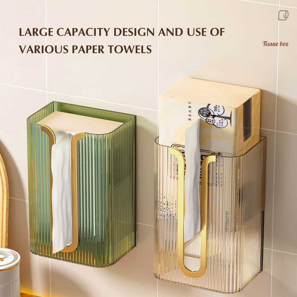 Wall Mounted Tissue Container Heavy Duty Facial Paper Dispenser Box for ...