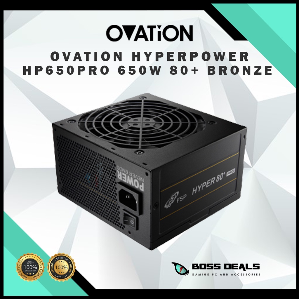 OVATION HYPERPOWER HP650PRO 650W 80+ BRONZE | Shopee Philippines