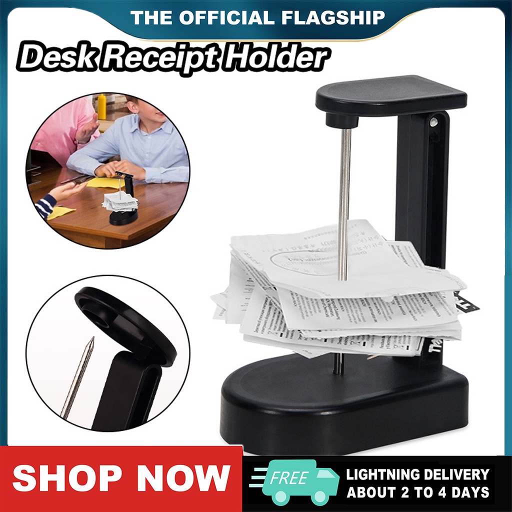 Desk Receipt Holder Receipt Spindle with Round Base Notes Paper Memo ...