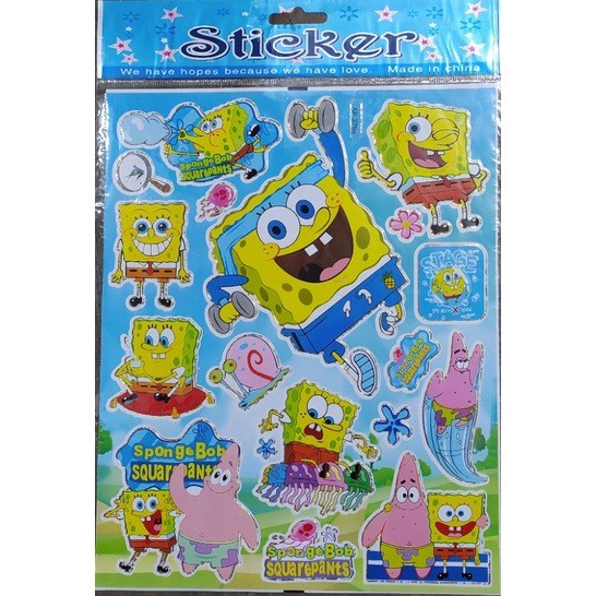 Spongebob Character Laser Sticker | Shopee Philippines