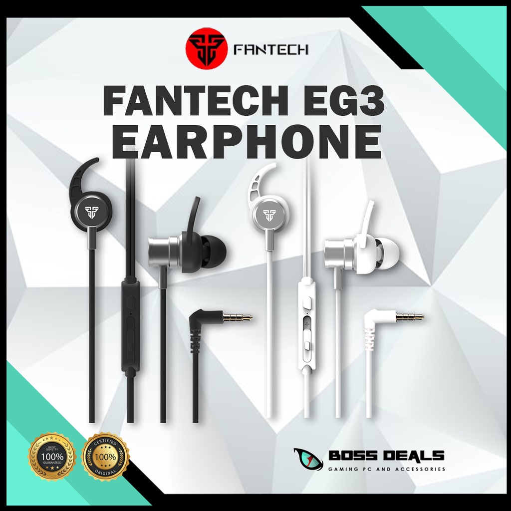 FANTECH EG3 EARPHONES WITH MICROPHONE | Shopee Philippines