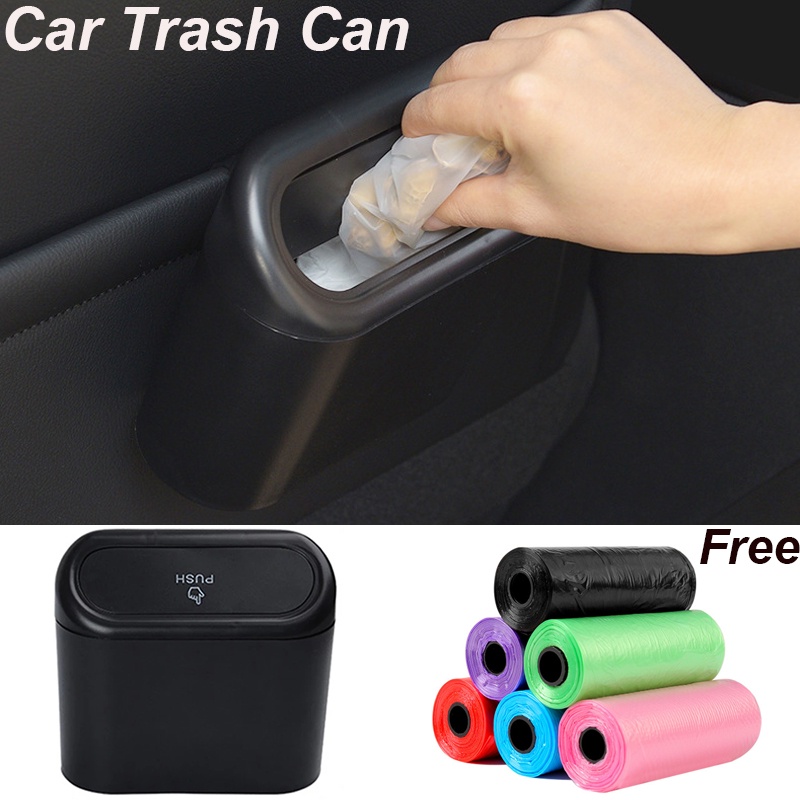 【COD】Car Trash Can Portable Trash Bin Hanging Mini Wastebasket Bin Car ...