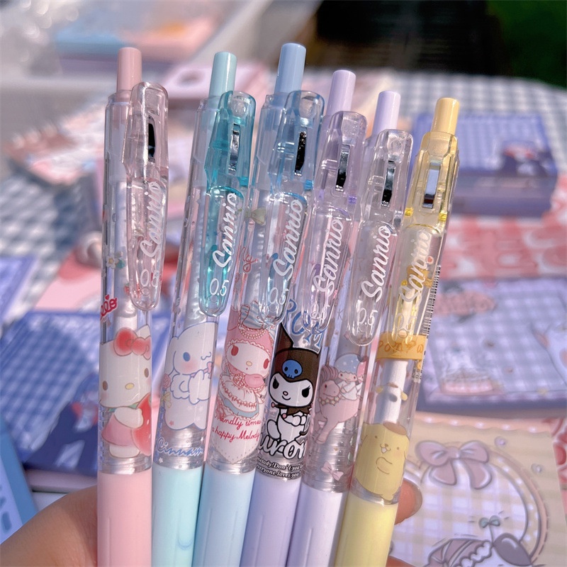 Sanrio ST push pen 6 pcs bag 0.5mm gel pen | Shopee Philippines