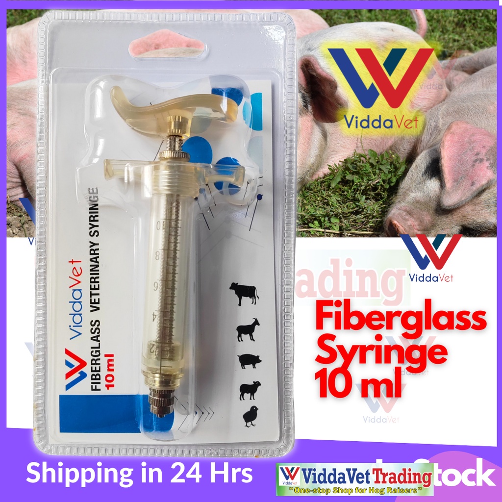 syringe 10cc for pigs Viddavet 10 mL Fiberglass reusable syringe 10 ml ...