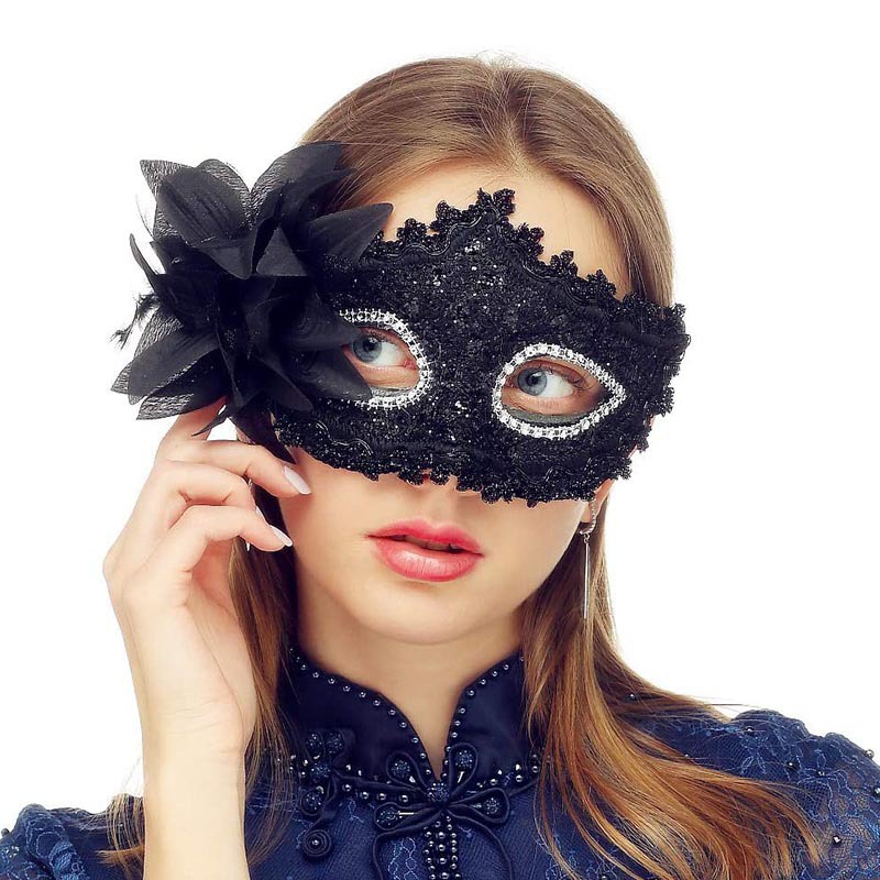 Lace Mask Masquerade Mask Half Face Masquerade Mask For Halloween Fancy ...