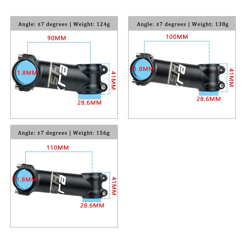 SHIKRA Bicycle Stem Ultralight Stem 31.8mm Handlebar Stem Mountain Road ...