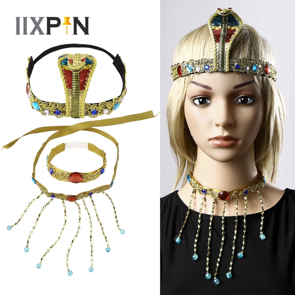 3Pcs Egyptian Cleopatra Costume Accessory Snake Stretch Headband ...
