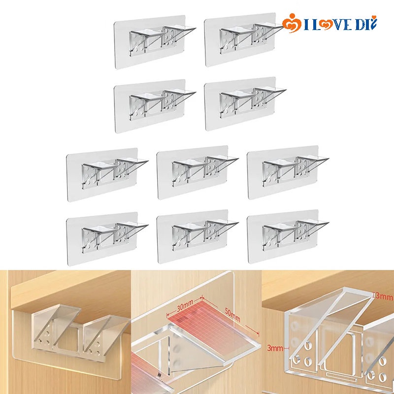 1 Pc Portable Self Adhesive Strong Load Bearing Partitions Rack/ Closet ...