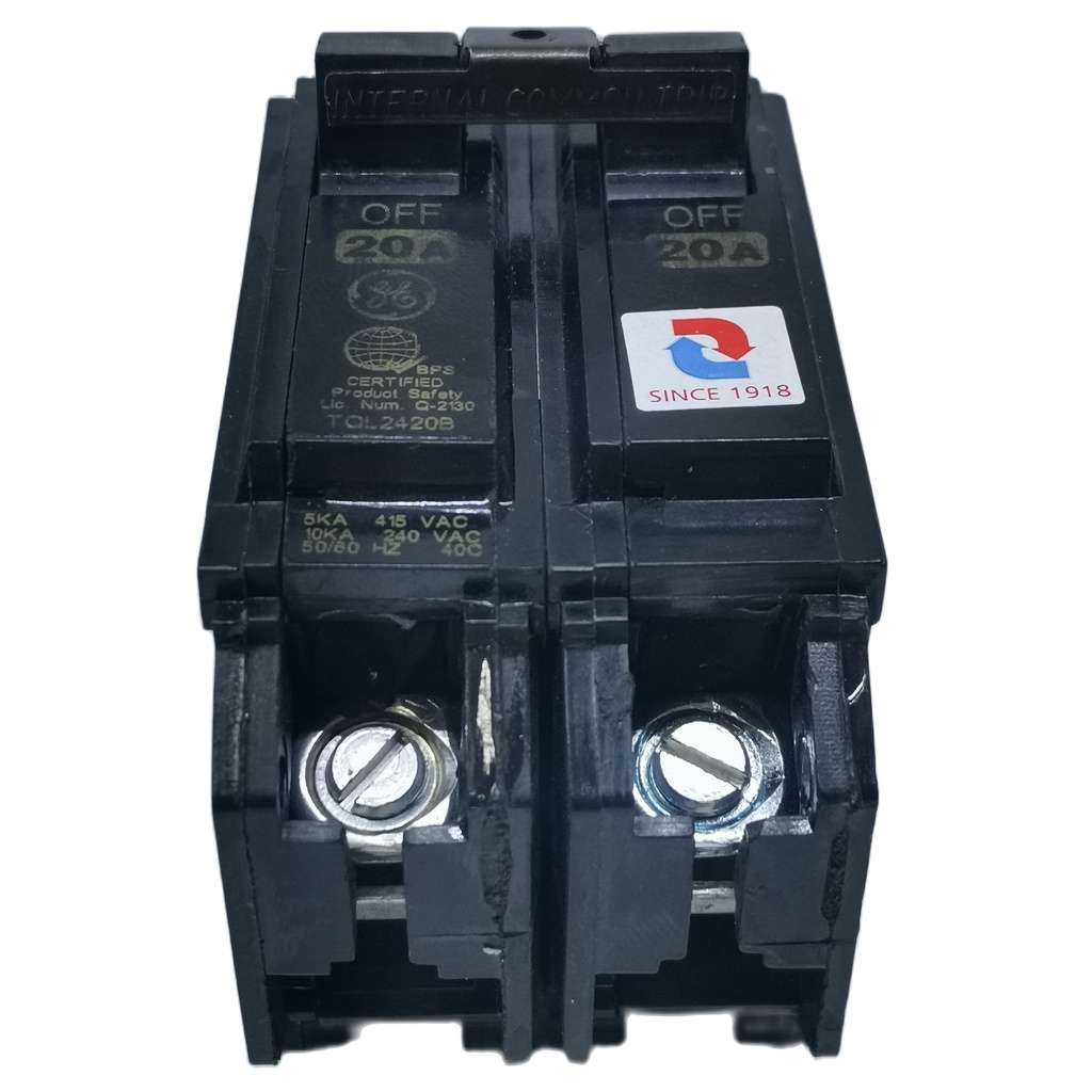 GE 20A Circuit Breaker 2 Pole Single Phase Plug-in TQL - TQL2420B | Shopee Philippines