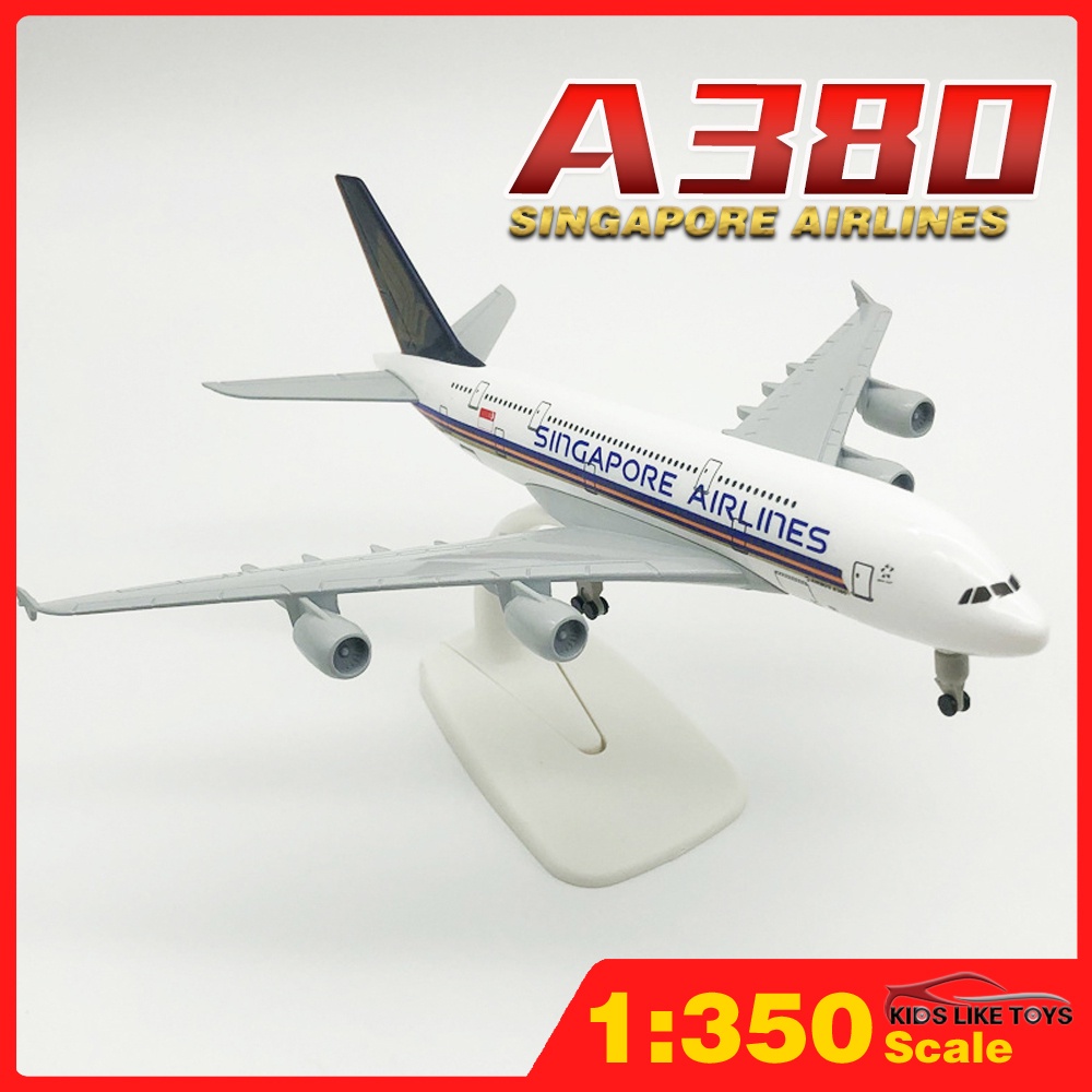 KLT 20cm Singapore Airlines A380 Metal Diecast Airplane Plane Model ...