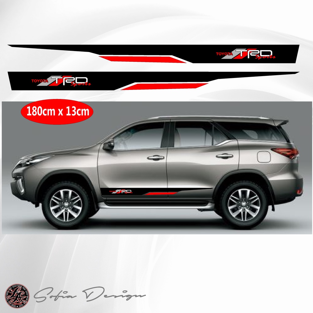 x2 Toyota Fortuner Body Decals TRD Sports Sticker / Outdoor Vinyl ...