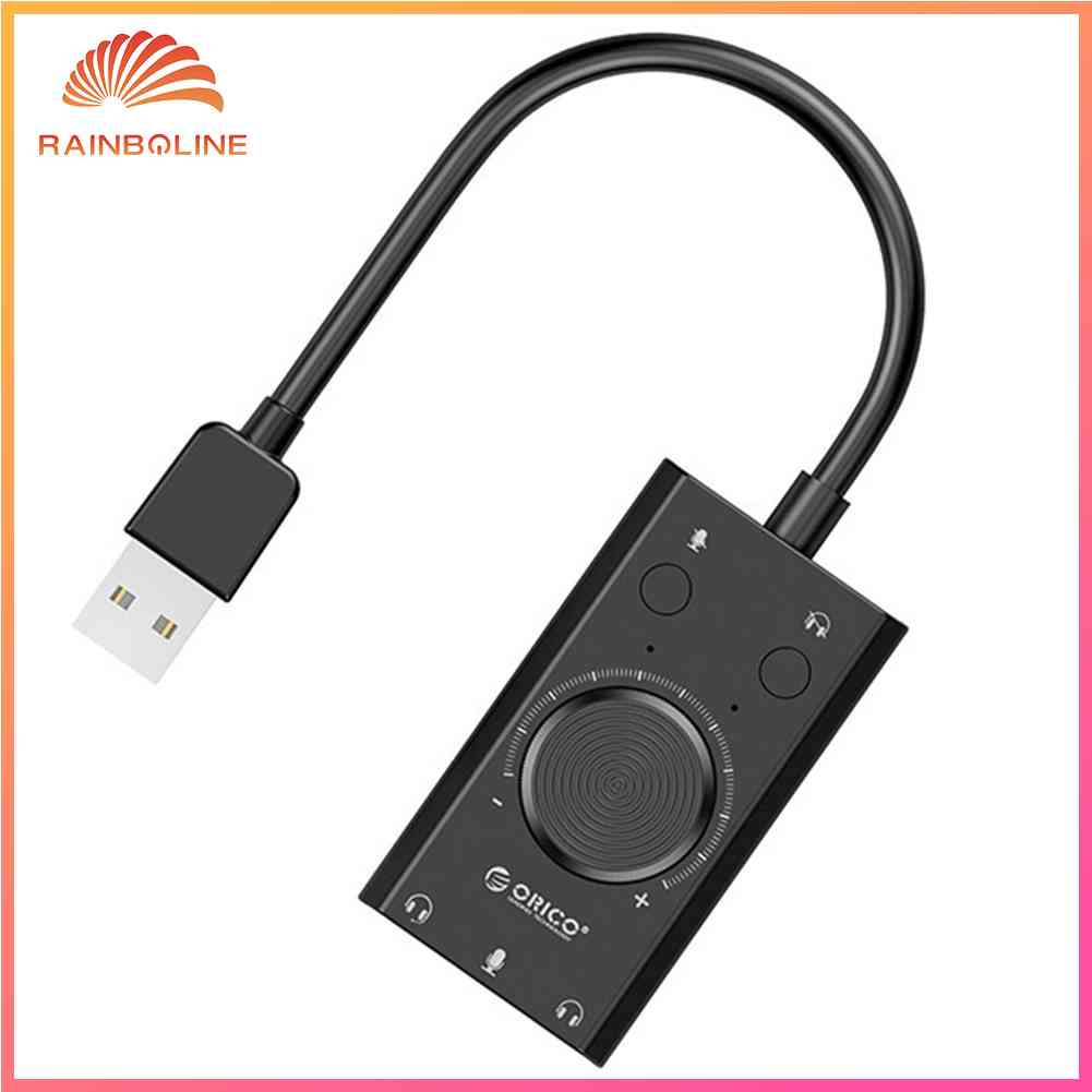 Rain ORICO SC2 External USB Sound Card Volume Adjustable Audio Card ...