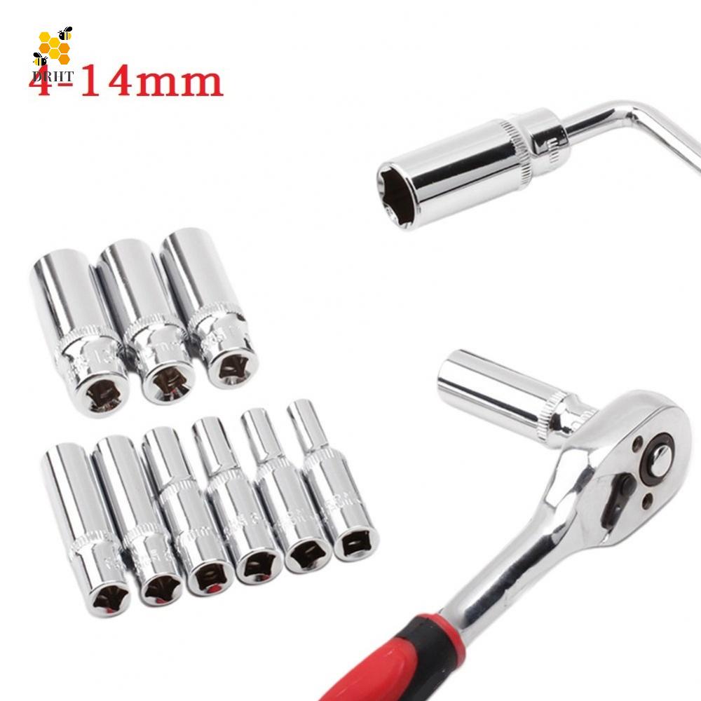 1PCS 4-14mm Deep Socket Adapter 1/4inch Hex Socket Wrench Heads Ratchet Tool high quality ...