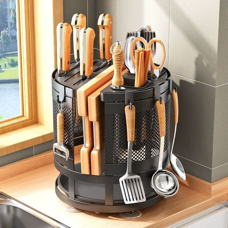 Storage rack kitchenware storage rack rotatable kitchen utensils ...