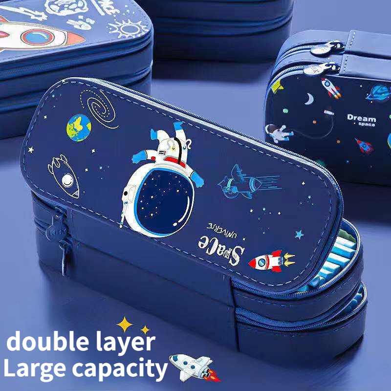 Pencil Case for Kids Boys Cute Space Astronaut Pencil Box Cartoon ...