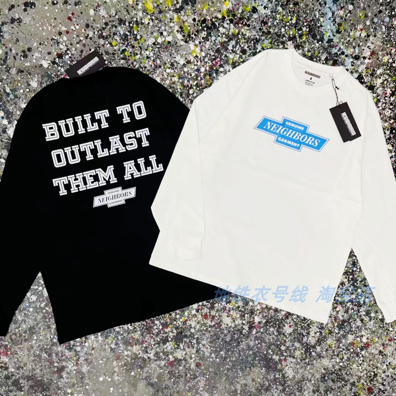 NEIGHBORHOOD lettering for longer LOGO print men's and women's cotton ...