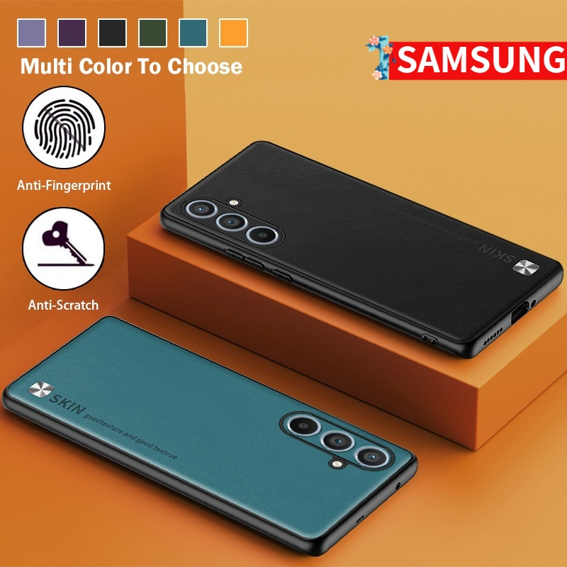 Luxury Matte Leather Casing For Samsung Galaxy A54 5G A34 A14 A24 Phone ...