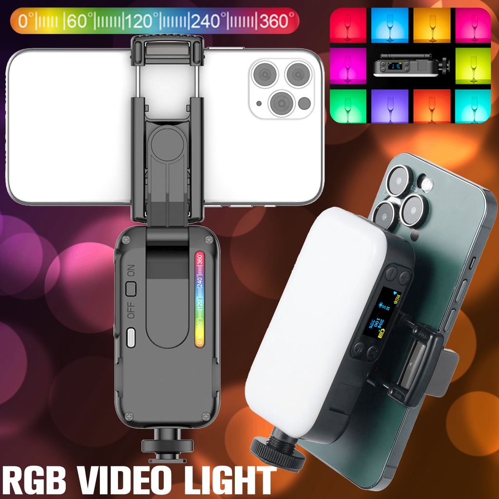 RGB Selfie Light Mobile Phone Tripod Set Portable Mini LED Video Fill ...
