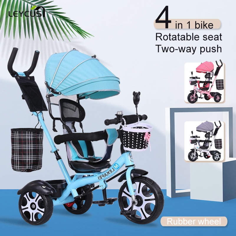 Leycus 4 In 1 Stroller Bike Rotating Seats Bike For Kids Boy Baby Bike ...