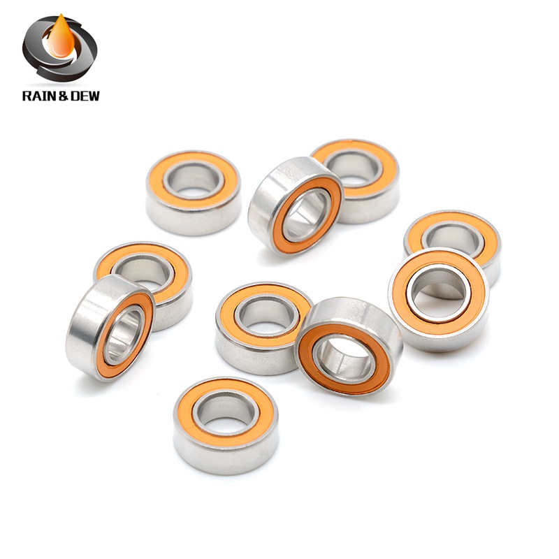 1Pcs 7x14x4 mm S687 2RS CB ABEC7 Stainless steel hybrid ceramic bearing ...