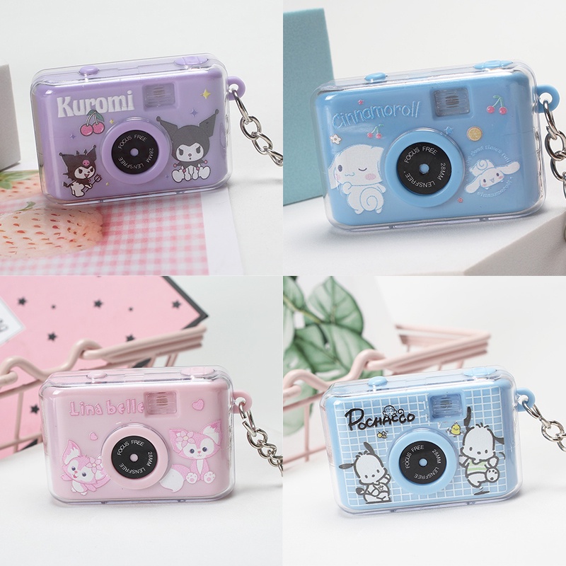 Sanrio Luminous Small Camera Key Ring Pokemon Pikachu Camera Necklace ...