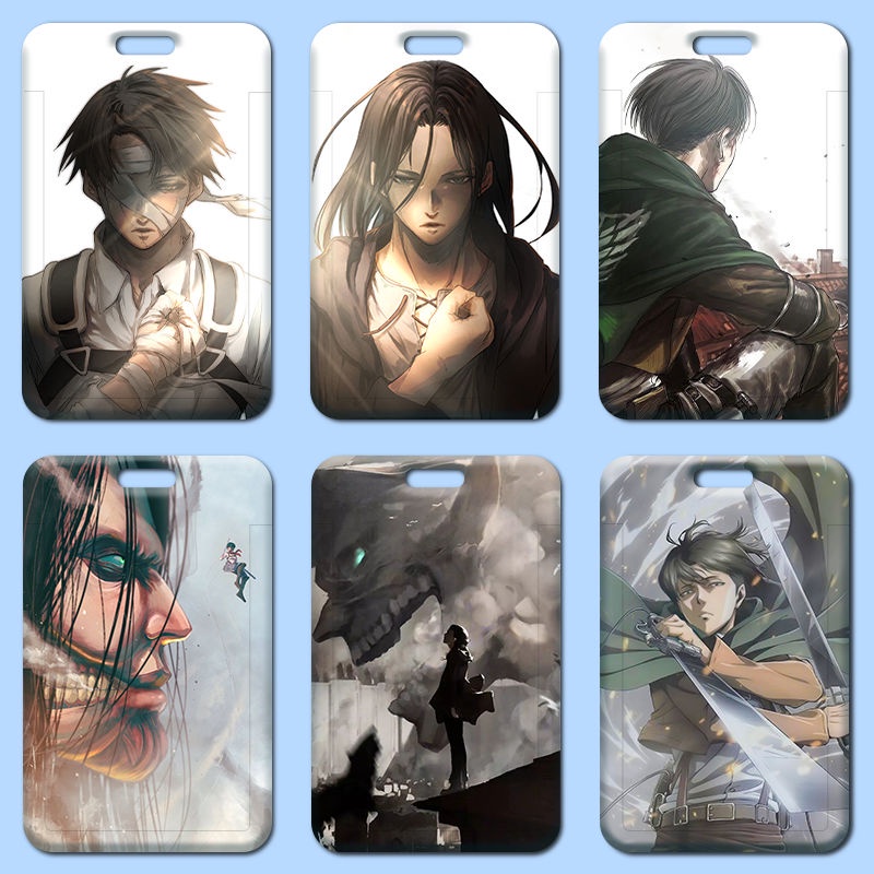 Anime Cartoon Attack on Titan DIY Student School Campus ID Card Hard ...