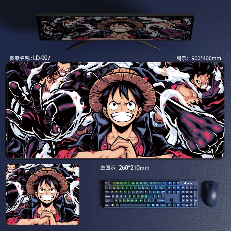 One Piece Mouse Pad Oversized Luffy Zoro Ace Keyboard Two-Dimensional ...