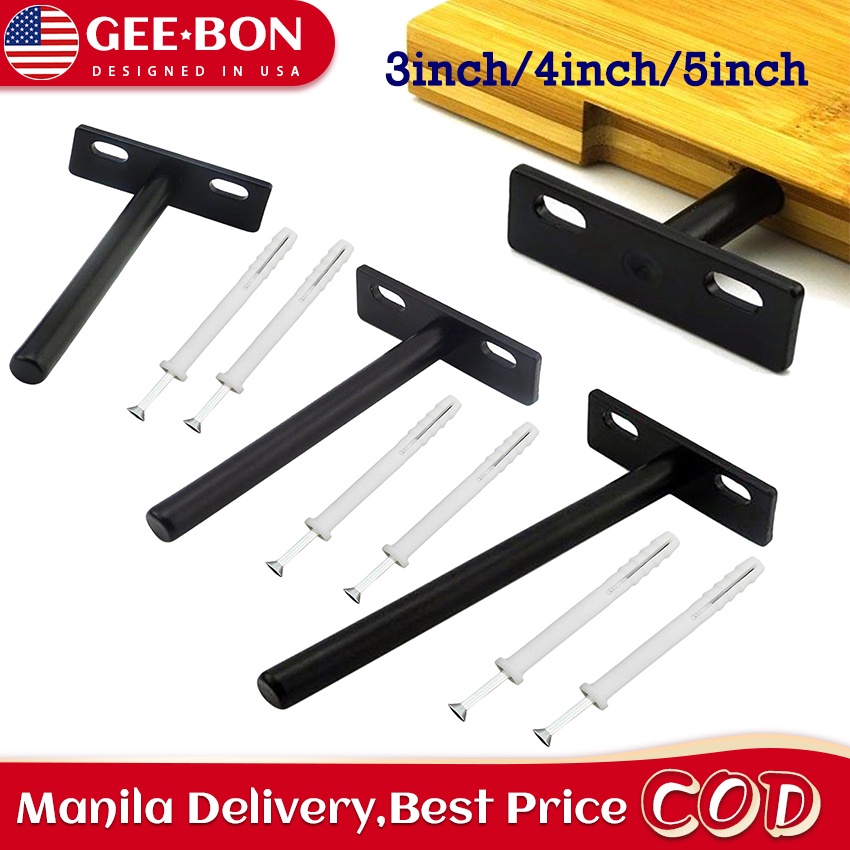 GEEBON 2pcs Invisible Shelf Support Bracket T Shape Concealed Hidden ...