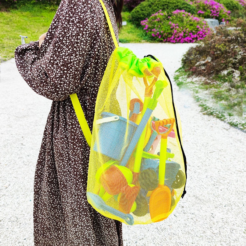 Beach Bag Children Playing In Water Mesh Seaside Sand Digging Tool ...